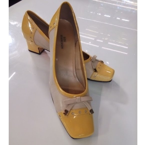 Ross Hommerson | Shoes | Vintage Ross Hommerson Sz 8n Bone Yellow Stack ...